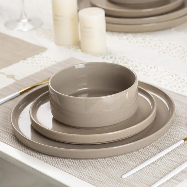 Richmount Nebula 12-Piece Dinnerware Sets, Stoneware Dish Set for 4 ...