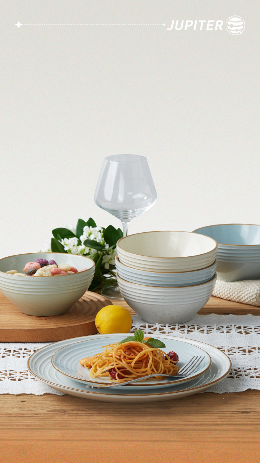 Richmount Jupiter 12 Piece Stoneware Dinnerware Set – Service for 4 ...